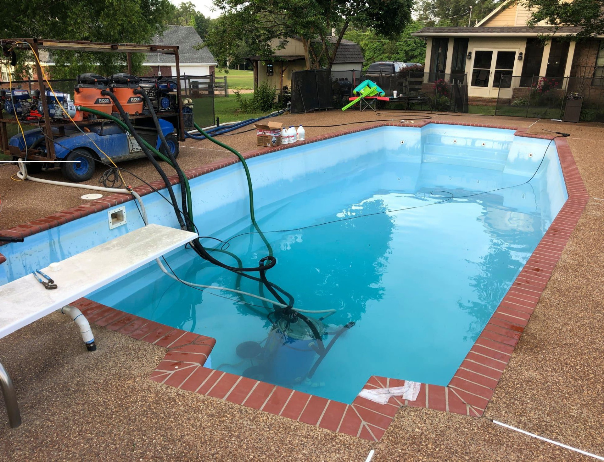 Before And After Pool Images - Olympic Pool Paint